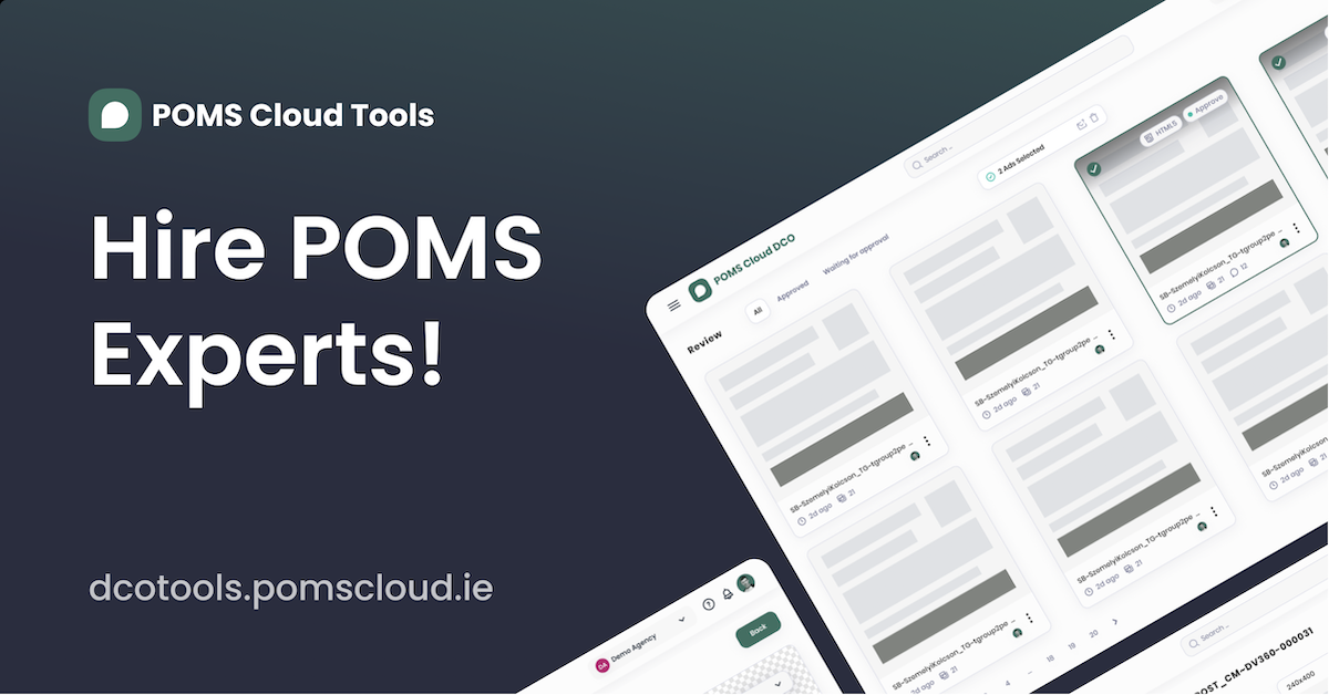 POMS DCO Tools for Adops Team